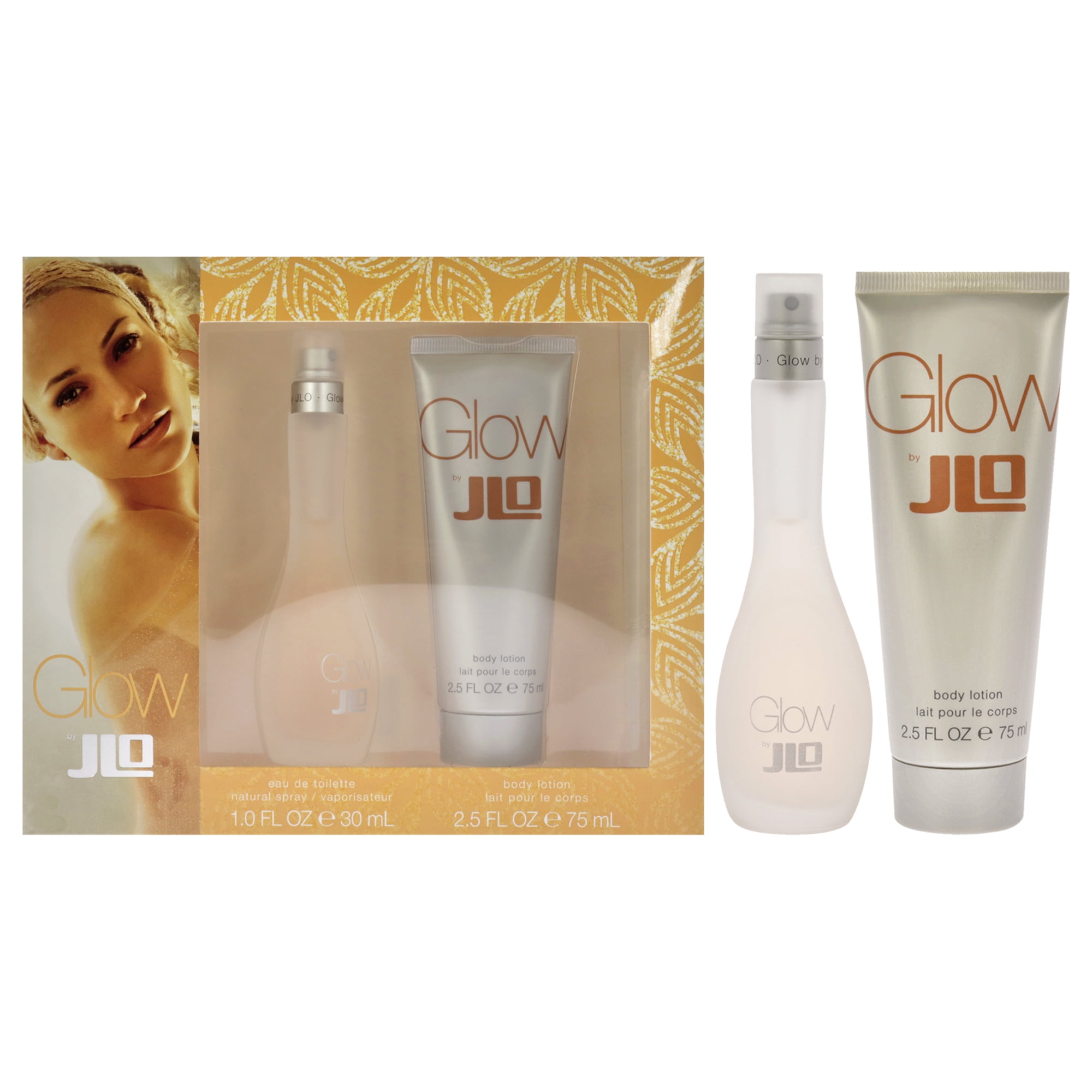 Glow by Jennifer Lopez for Women - 2 Pc Gift Set 1oz EDT Spray, 2.5oz ...