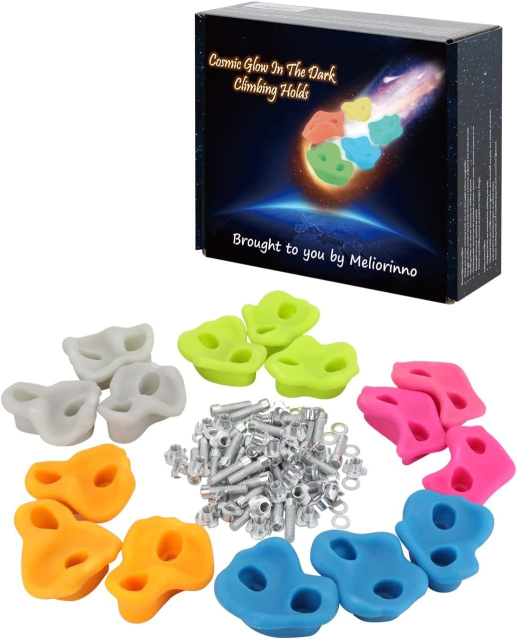 Glow-in-Dark Kids Rock Climbing Holds - 15 Luminous Glow in The Dark ...