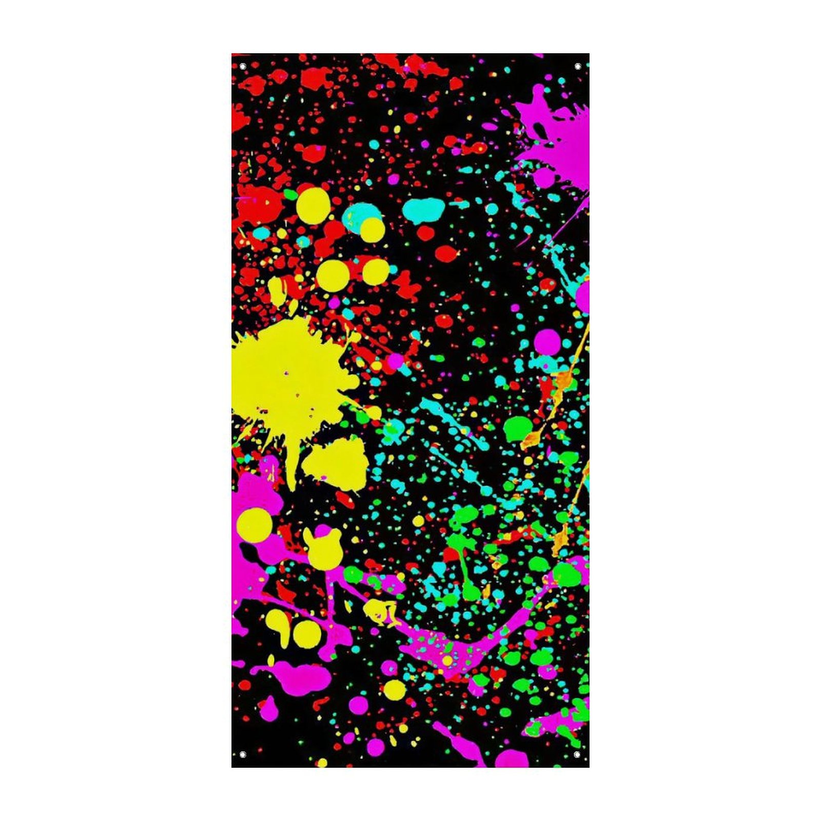 Glow in Dark Splatter Neon (2) Door Cover Banners Flag Hanging Backdrop ...