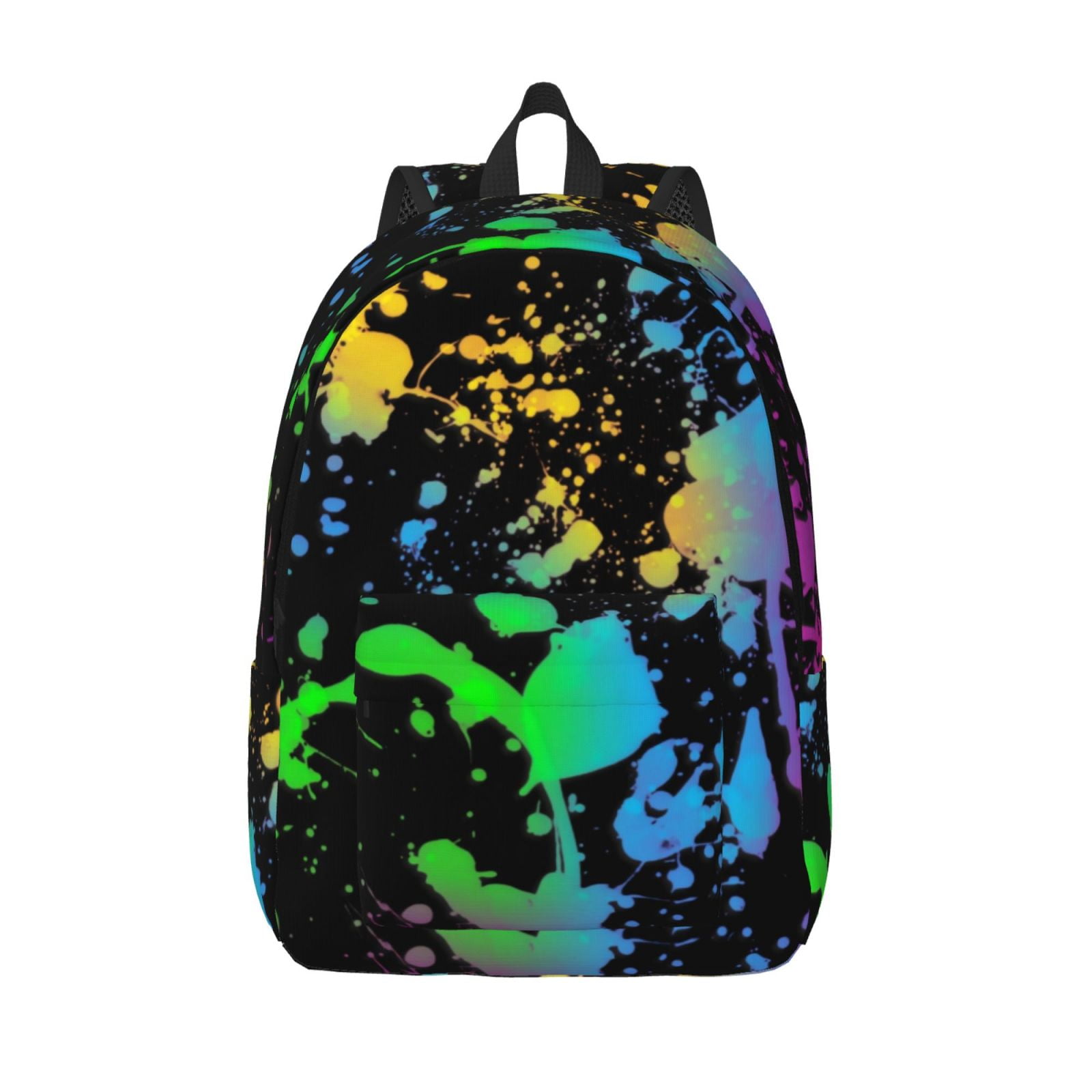 Glow in Dark Splatter Neon Backpack for Men Women Laptop Backpack ...