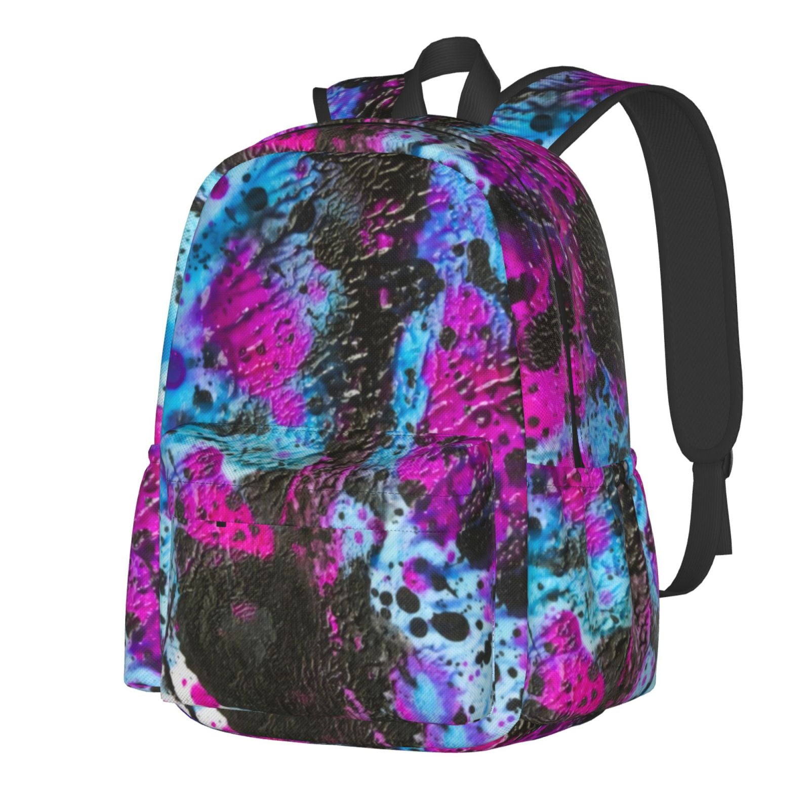 Glow in Dark Splatter Neon Backpack for Men Women Laptop Backpack ...
