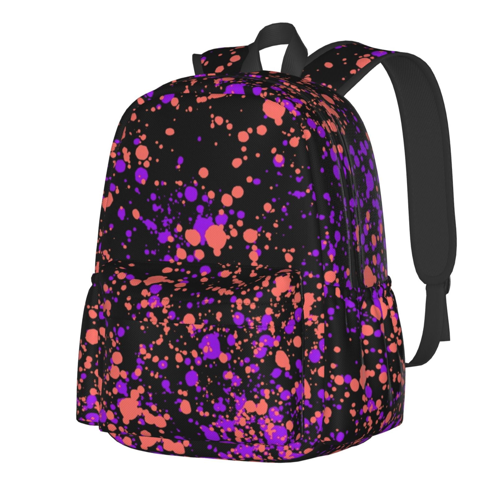 Glow in Dark Splatter Neon Backpack for Men Women Laptop Backpack ...
