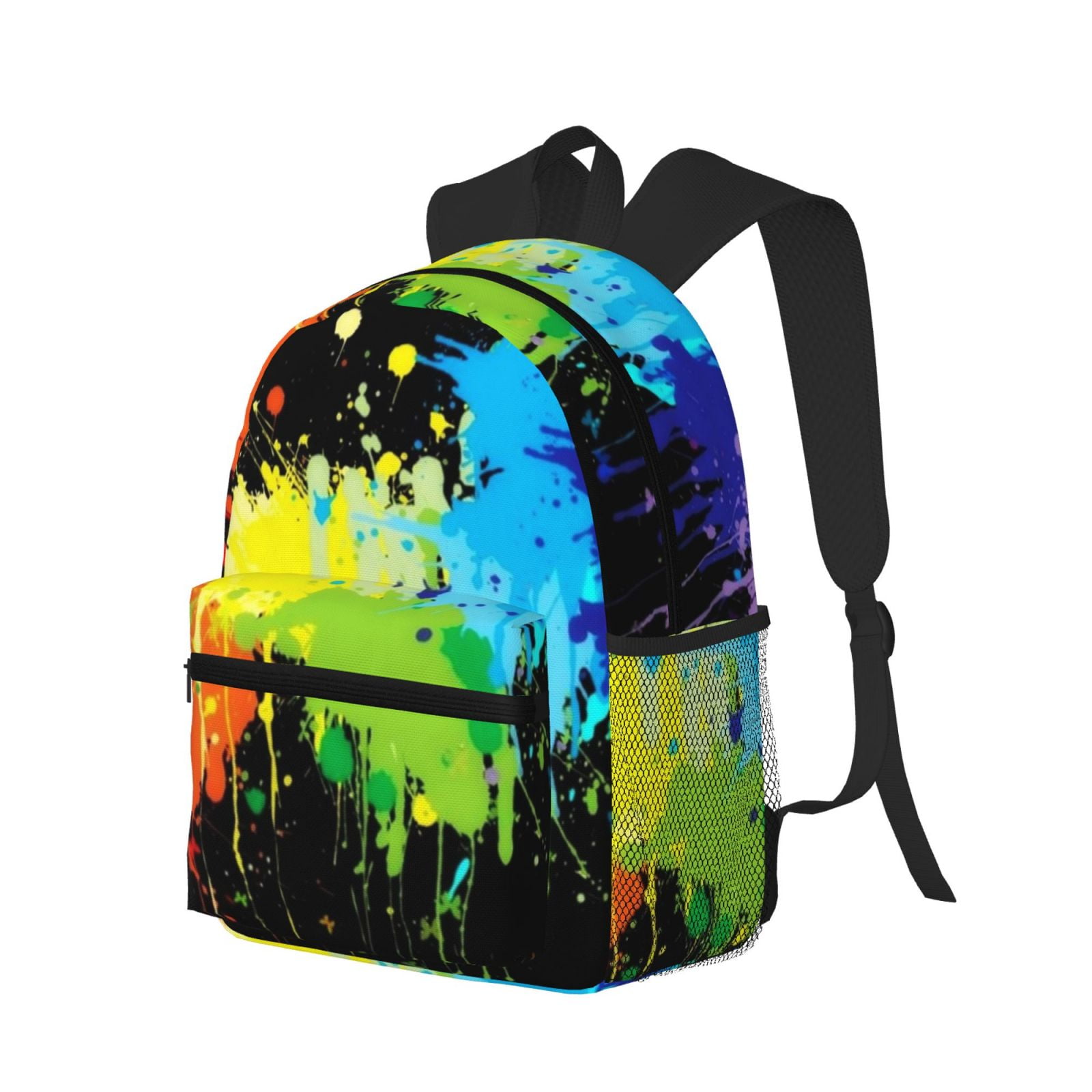 Glow in Dark Splatter Neon Backpack for Men Women Laptop Backpack ...