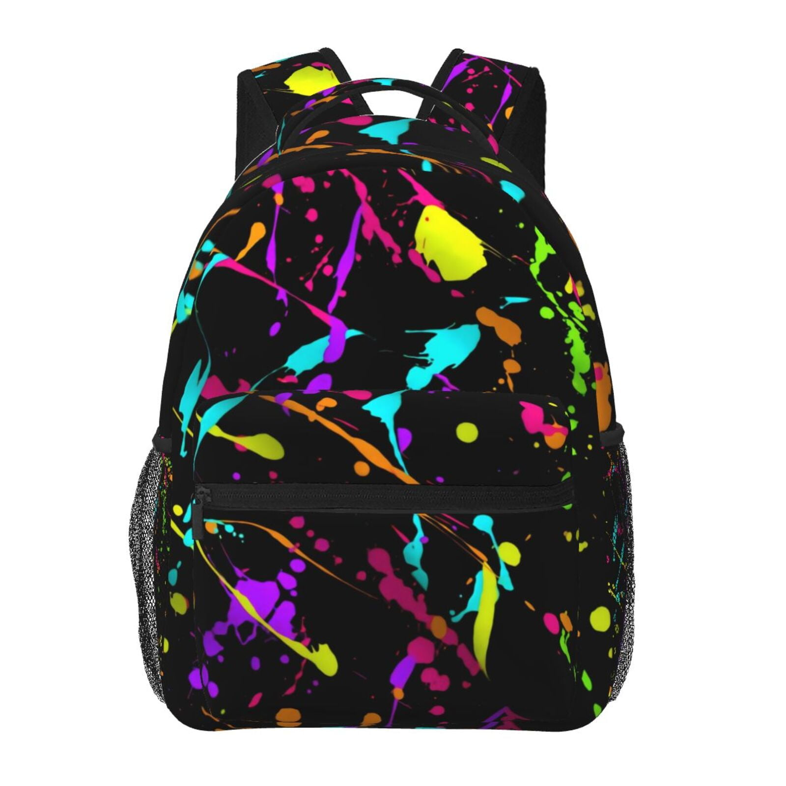 Glow in Dark Splatter Neon Backpack for Men Women Laptop Backpack ...