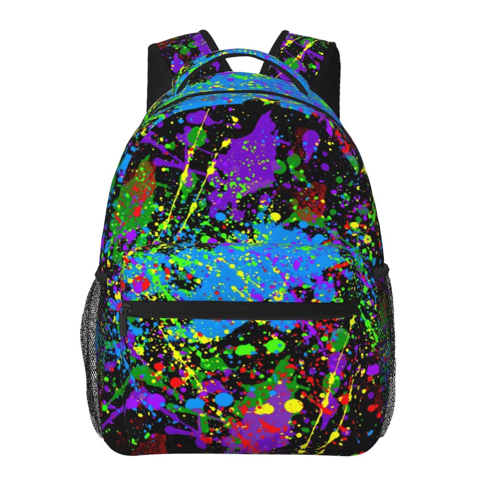 Glow in Dark Splatter Neon Backpack for Men Women Laptop Backpack ...