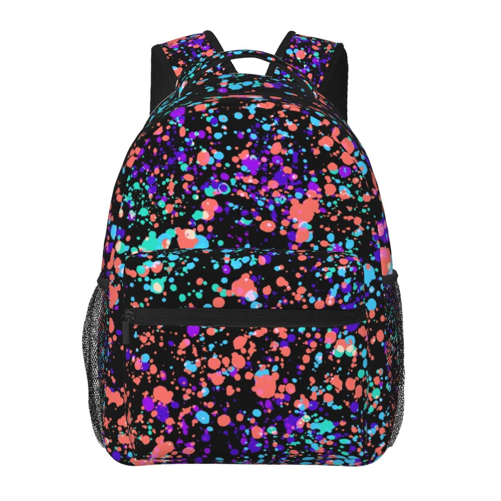 Glow in Dark Splatter Neon Backpack for Men Women Laptop Backpack ...