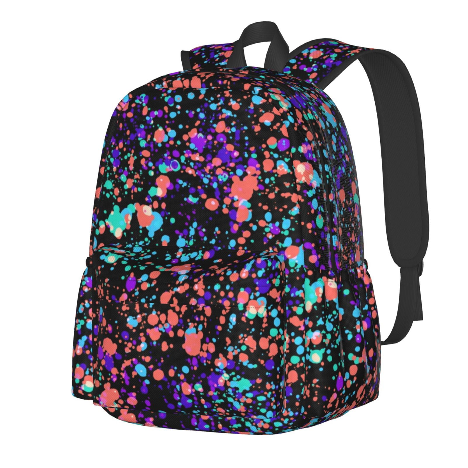 Glow in Dark Splatter Neon Backpack for Men Women Laptop Backpack ...