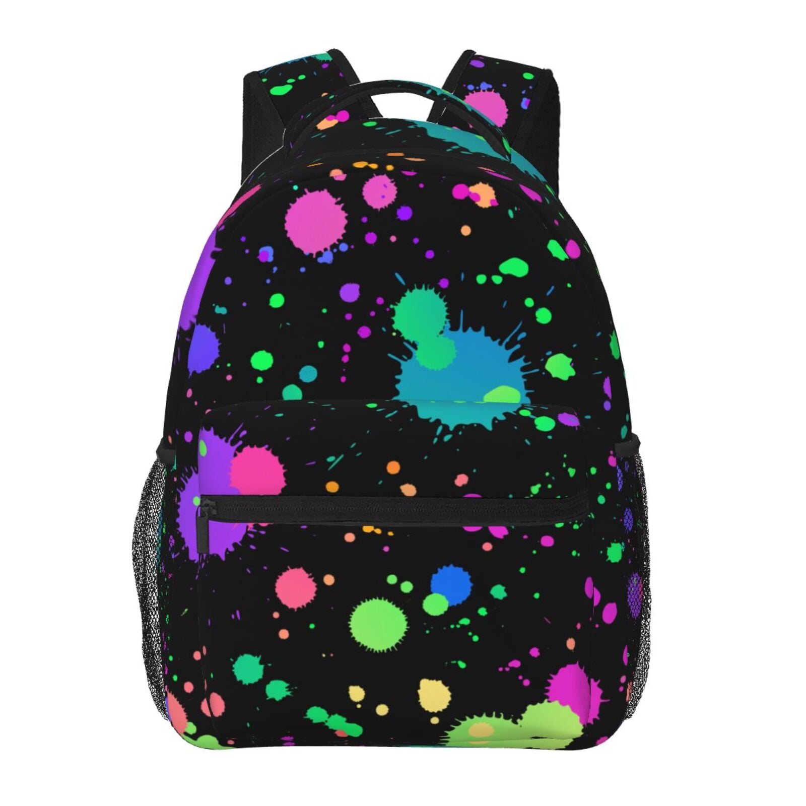 Glow in Dark Splatter Neon Backpack for Men Women Laptop Backpack ...