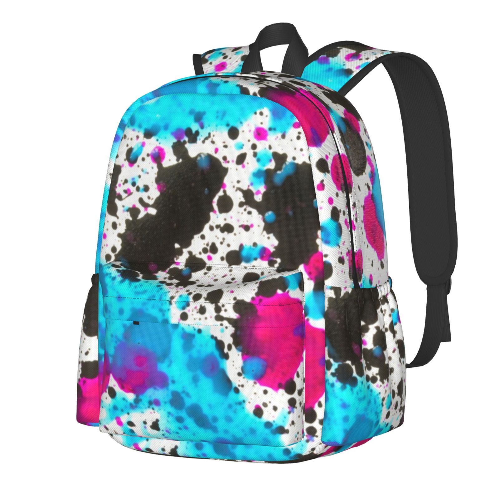 Glow in Dark Splatter Neon Backpack for Men Women Laptop Backpack ...