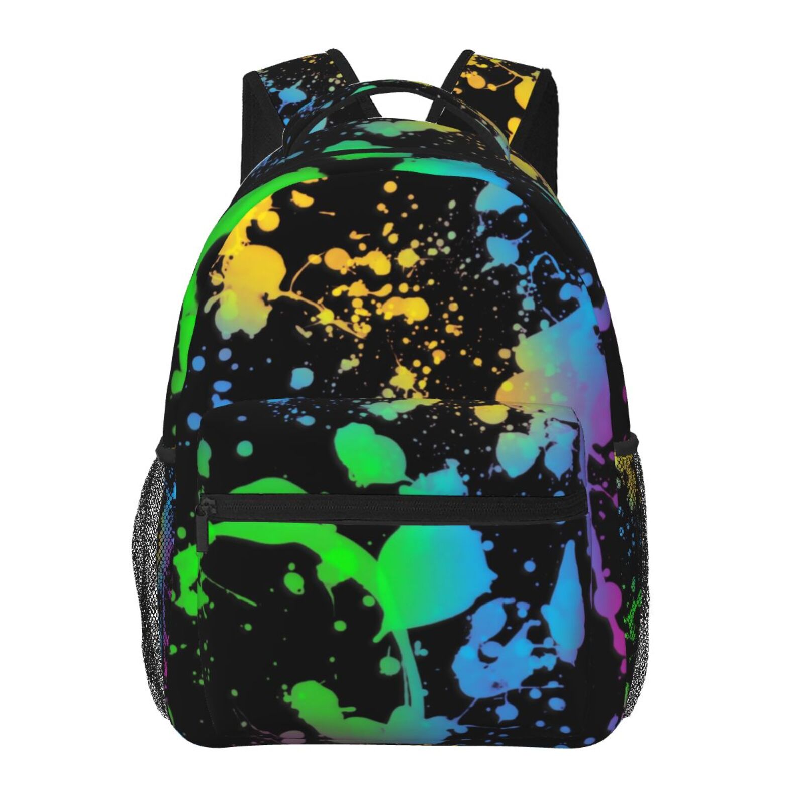 Glow in Dark Splatter Neon Backpack for Men Women Laptop Backpack ...