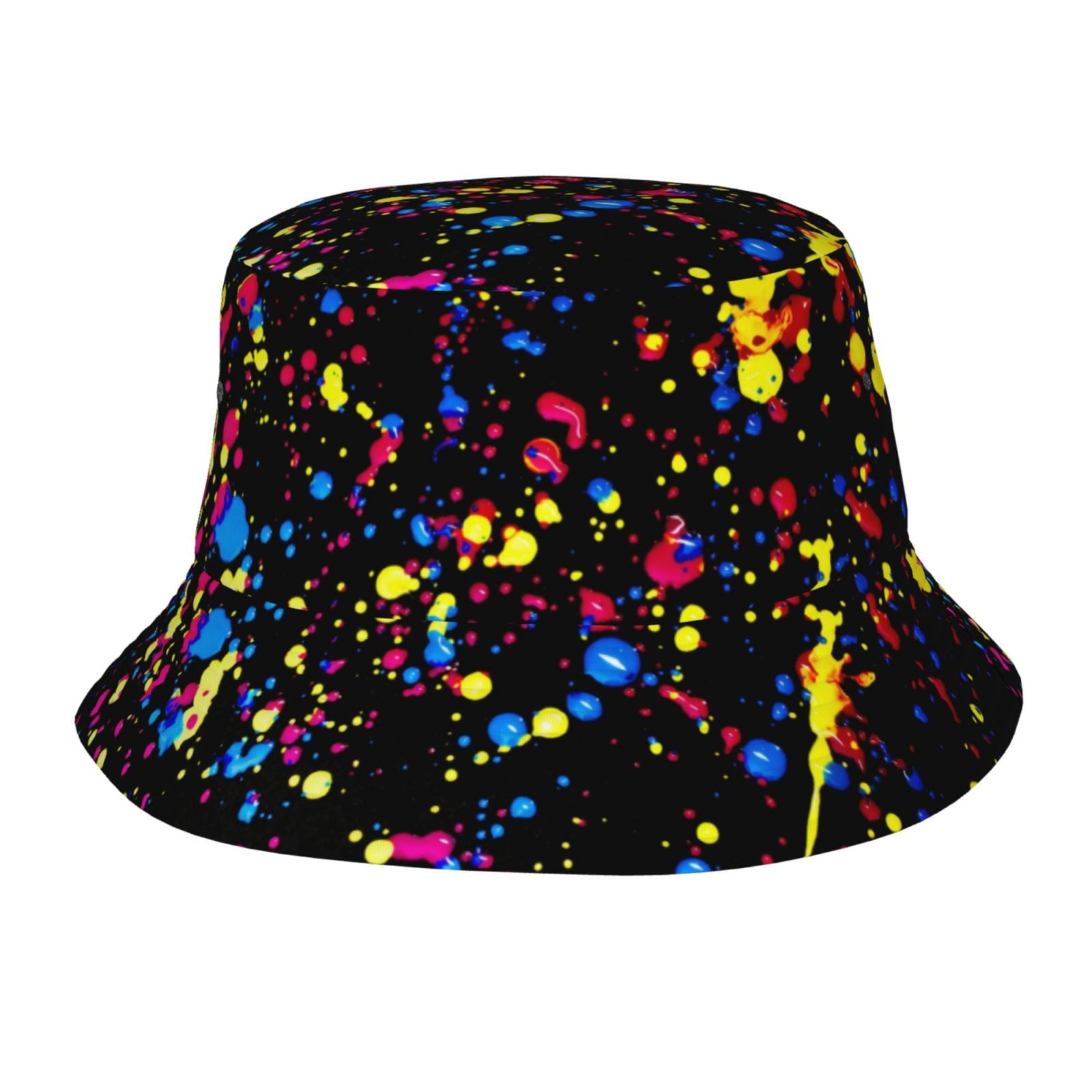 Glow in Dark Splatter Neon Bucket Hats for Men Women Beach Sun Hat ...