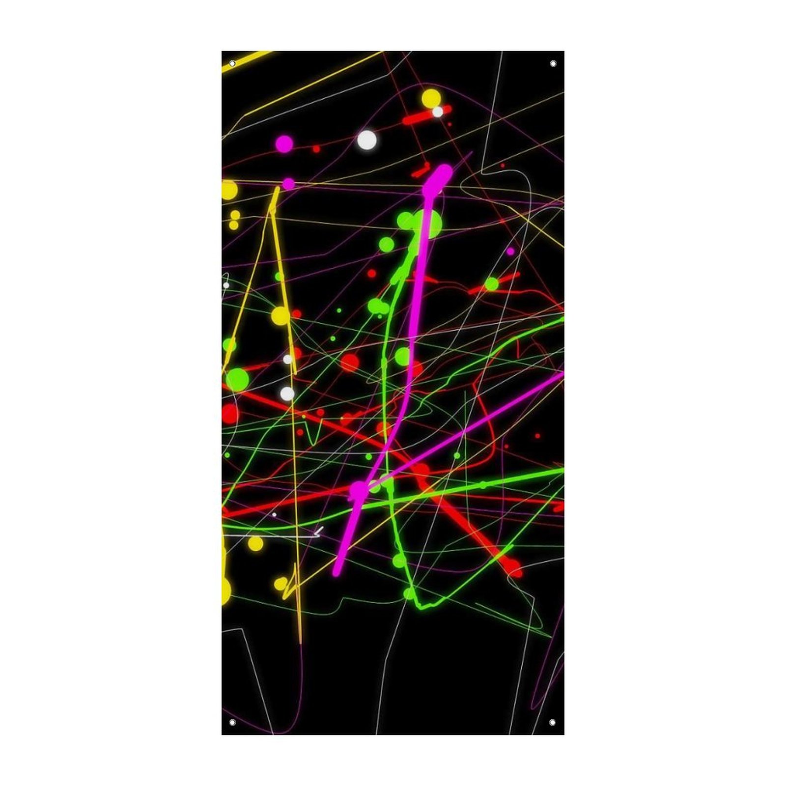 Glow in Dark Splatter Neon Door Cover Banners Flag Hanging Backdrop ...