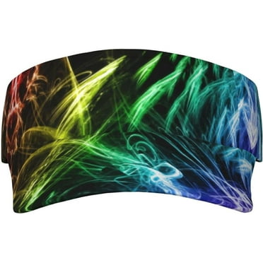 Premium Adjustable Solar Headband Sun Visor - UV Protection, Black ...