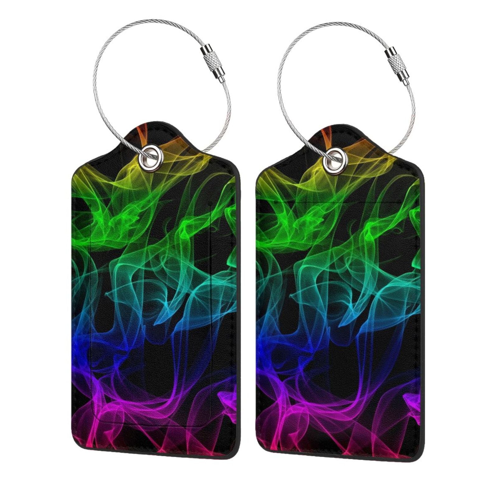 Glow in Dark Splatter Neon Luggage Tags for Suitcase PU Privacy Cover ...