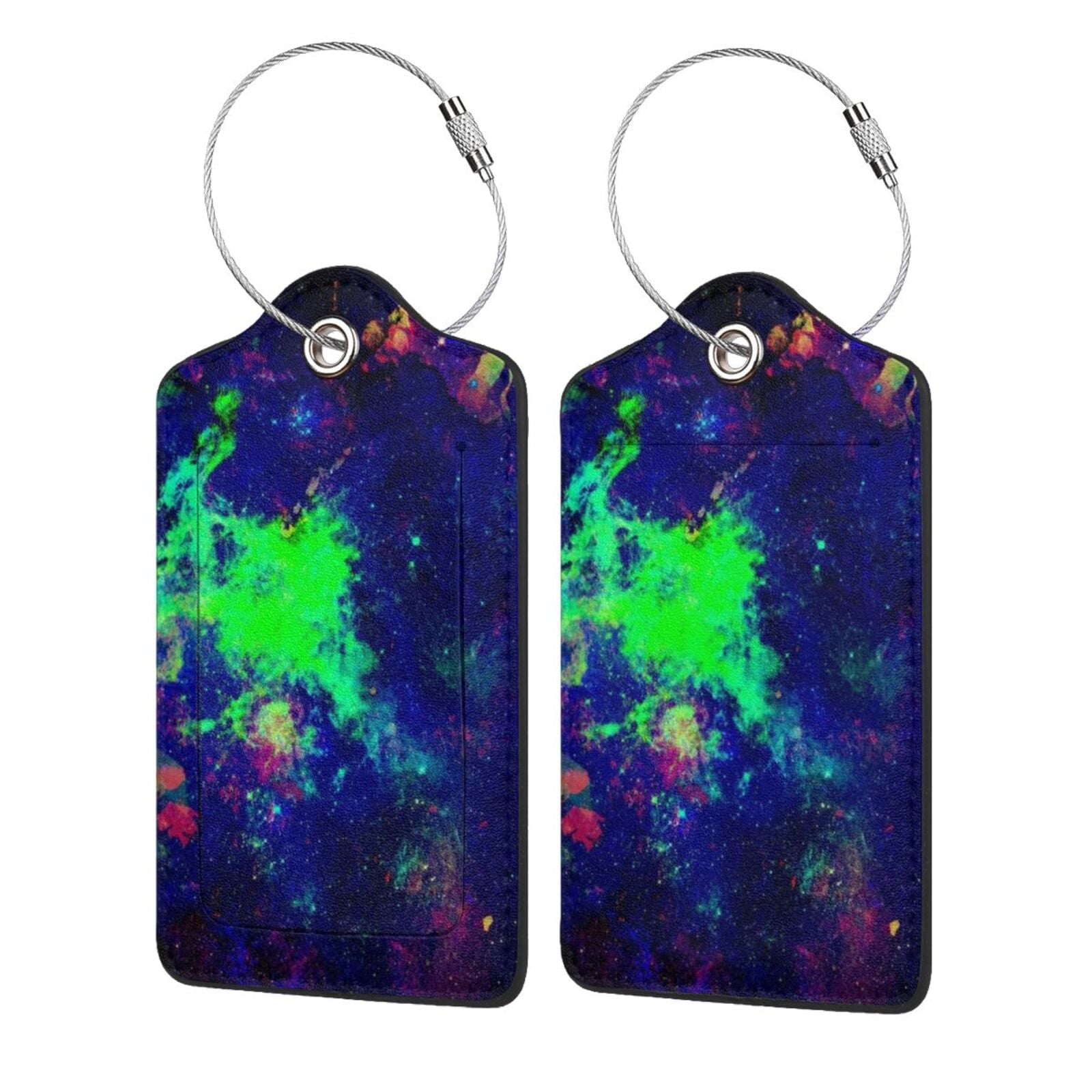Glow in Dark Splatter Neon Luggage Tags for Suitcase Tags Identifiers ...