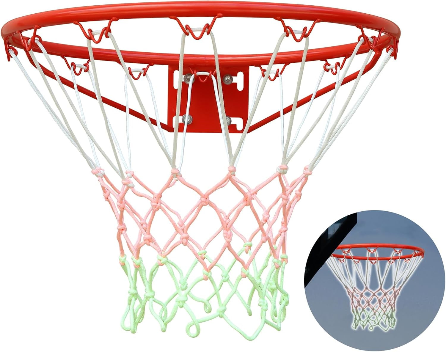 Glow in The Dark Basketball Net Light Up Basketball Nets Outdoor, All ...