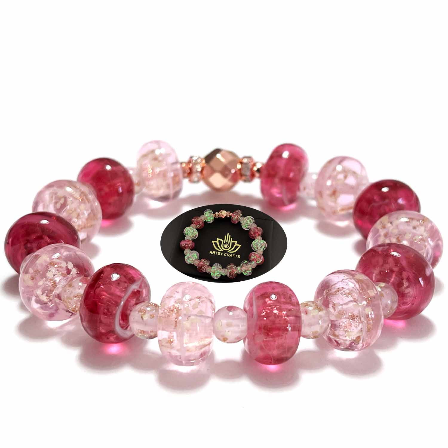 Glow in The Dark Firefly Beads Bracelet, Handmade in USA, Colorful ...