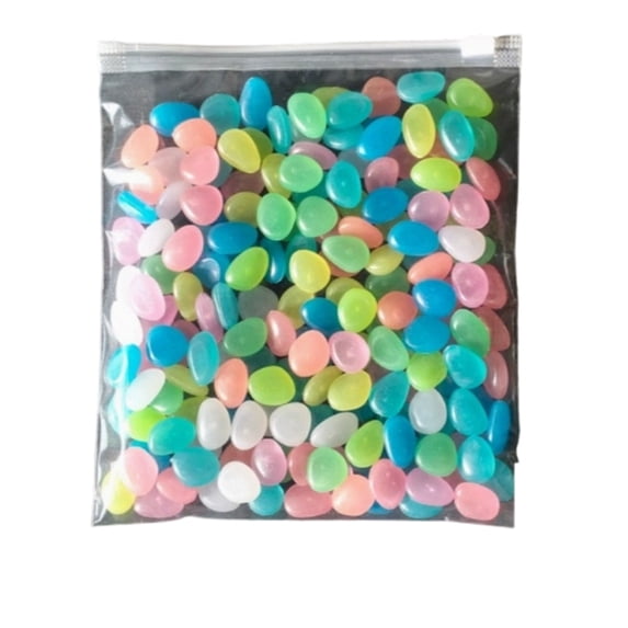 Glow in The Dark Garden Stones 50PCS 0.5-0.8 Inch Resin Night Guide ...