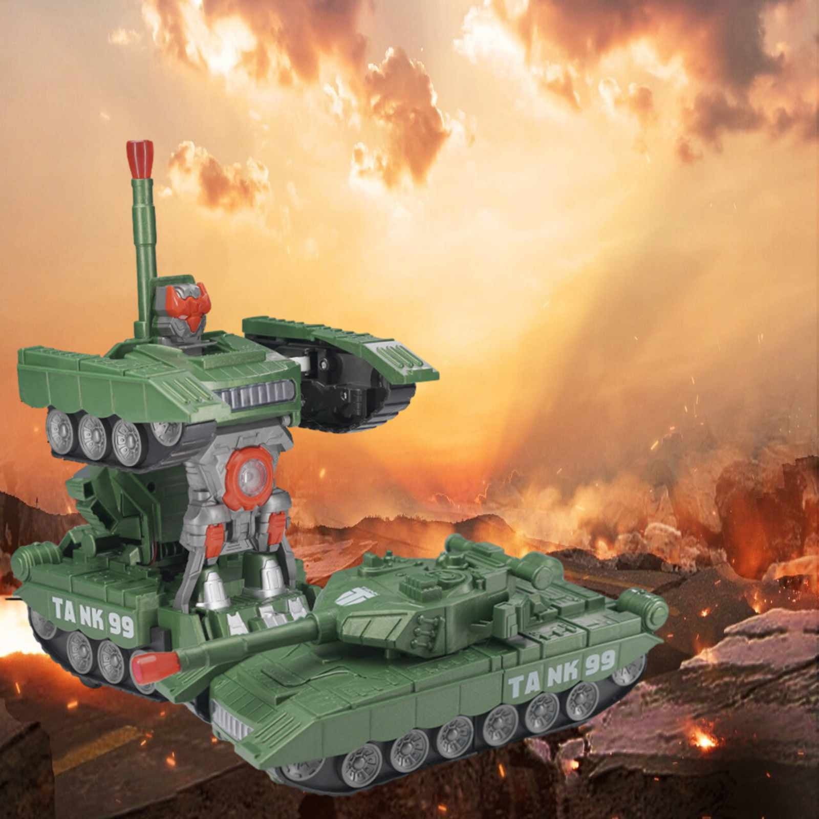 Glow in The Dark Multicolored Universal Deformation Tank Car Toy-Cool ...