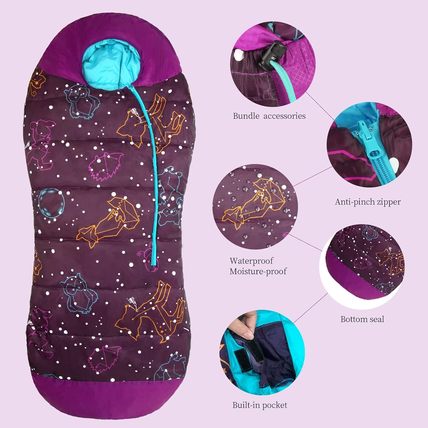 Glow in The Dark Mummy Sleeping Bag for Kids and Youth - Walmart.com