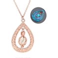 Glow in The Dark Silver Teardrop shape necklace,Fantasy Glowing Jewelry ...