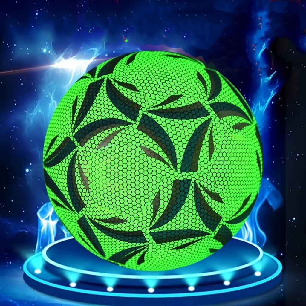Glow in The Dark Soccer Ball Size 5 with Pump, Glowing Luminious Soccer ...