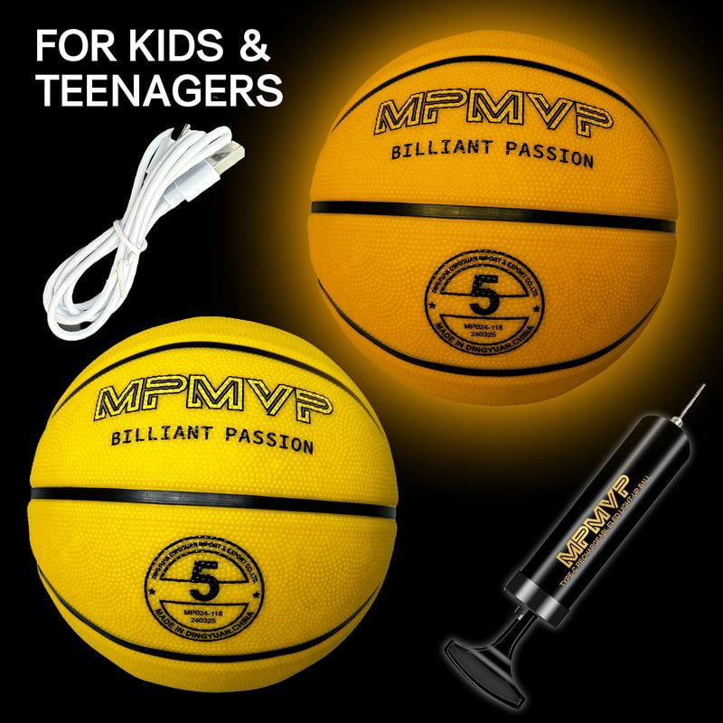 Glow in The Dark Sports Ball Collection - Light Up LED Football Soccer ...