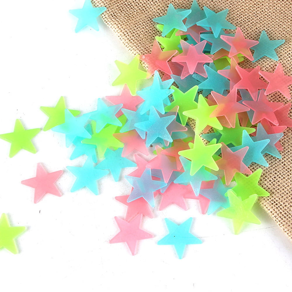 Glow in The Dark Stars Stickers for Ceiling, Adhesive 200pcs, kids room ...