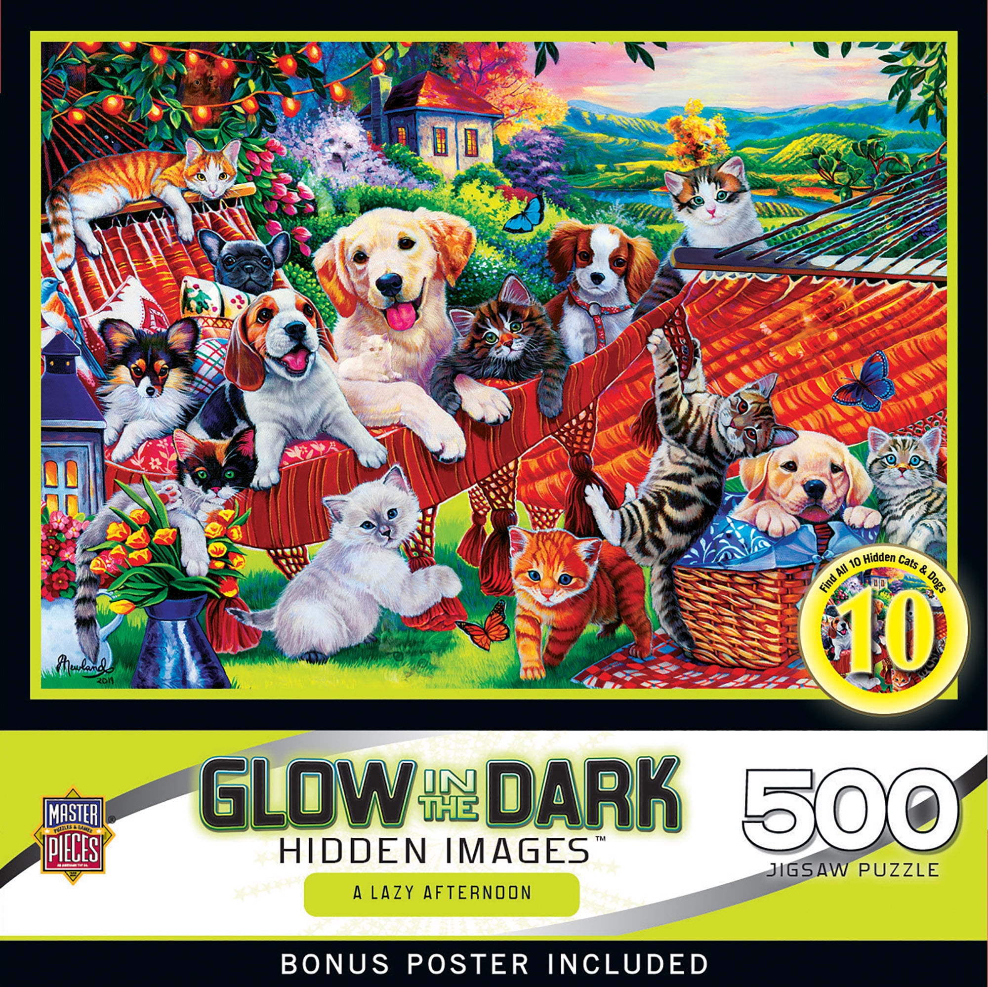 Glow in the Dark - A Lazy Afternoon 500 Piece Puzzle - Walmart.com