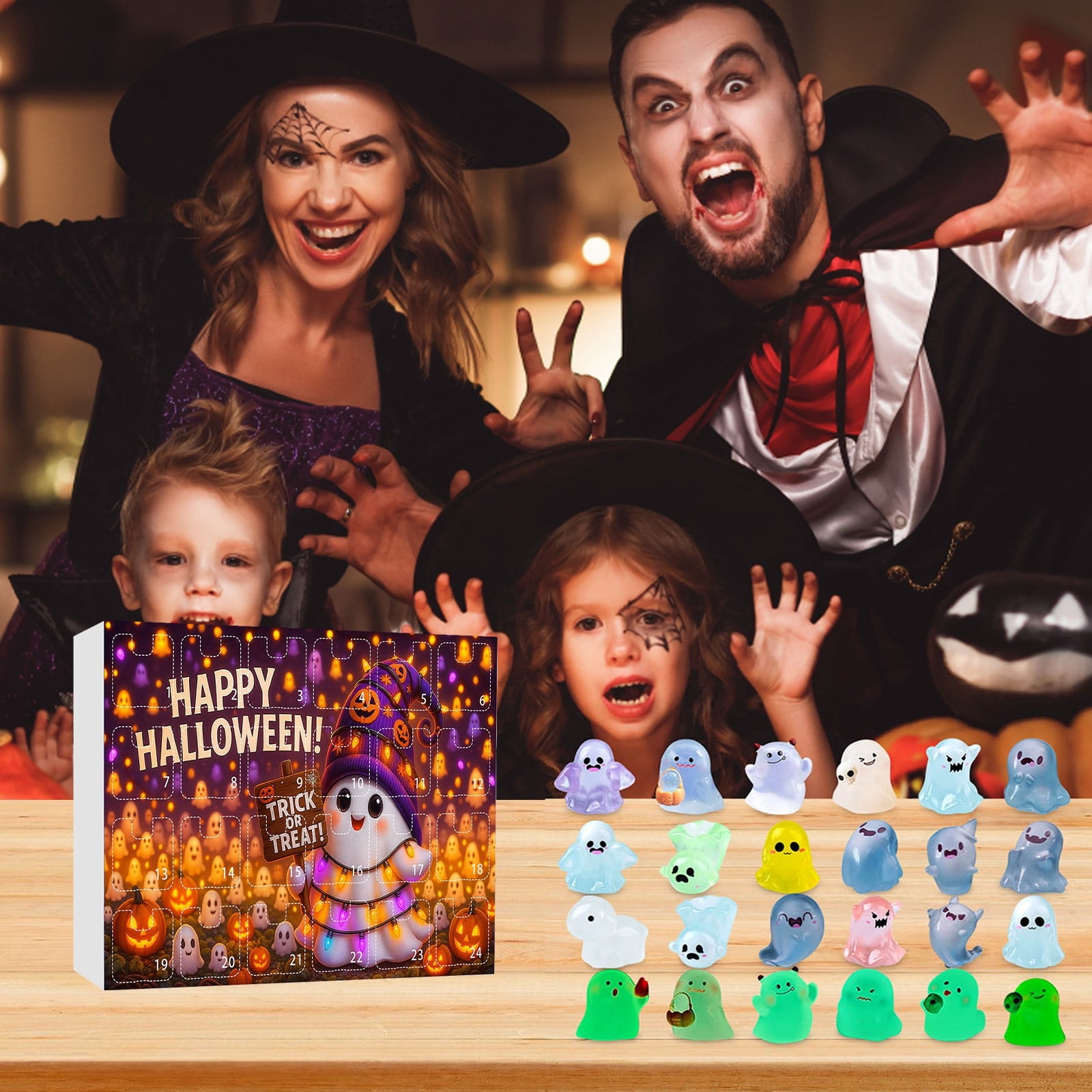 Glow-in-the-Dark Advent Calendar - Halloween to Christmas Luminous ...