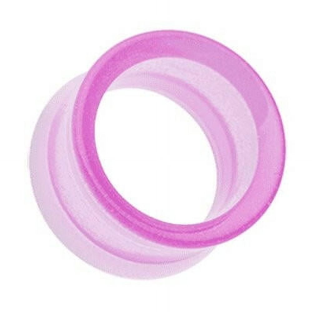 Glow in the Dark Basic Acrylic Double Flared Ear Gauge Tunnel Plug ...