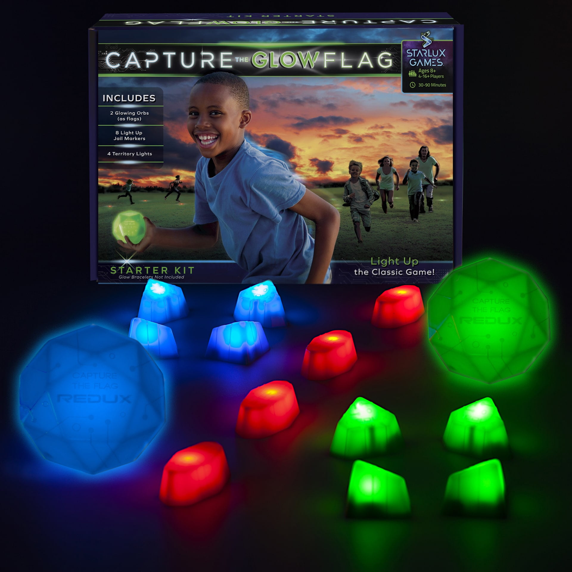 Starlux Games Glow In The Dark Capture The Flag Game Ages 8 4 16 Players
