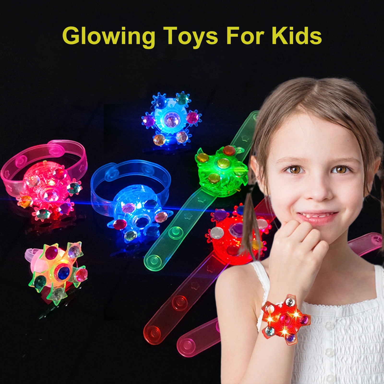 Glow-in-the-Dark Fidget Spinner Bracelets - Fun Party Favors for Kids ...