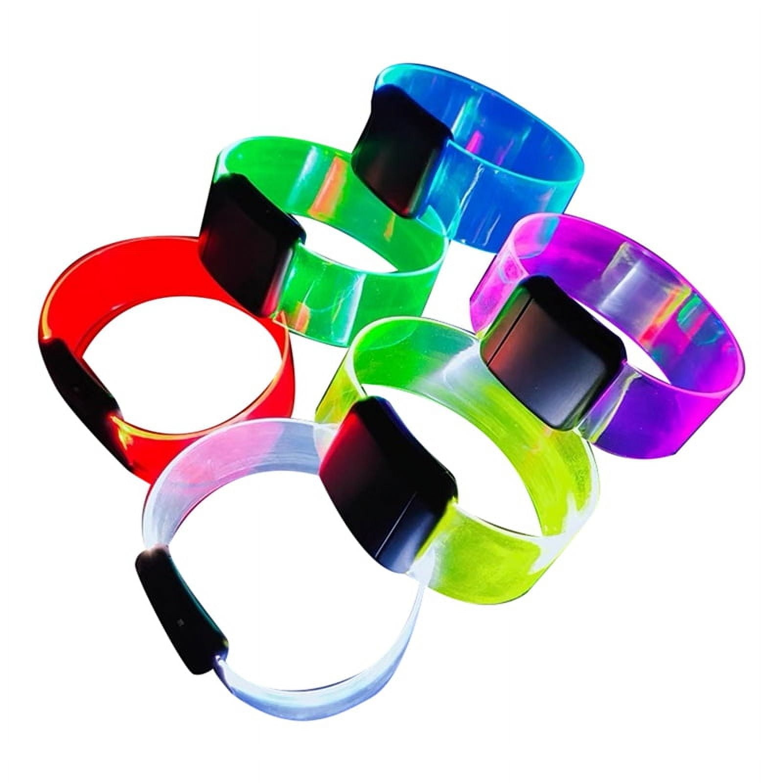 Glow in the Dark , LED Light Up Bracelets, Glow Flashing Wristbands for ...