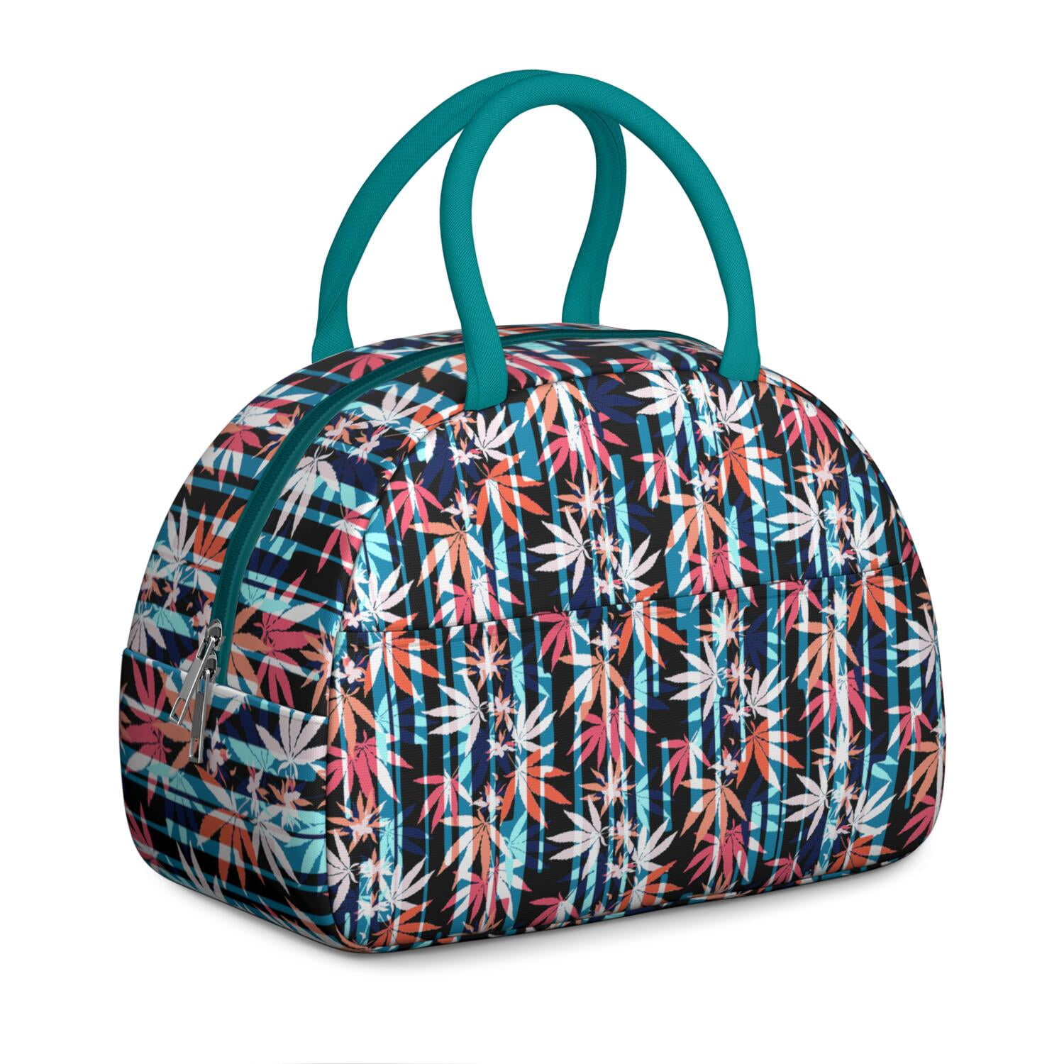 Glow in the Dark Marijuana Leaf Lunch Bag – Neon Weed Leaf Insulated ...