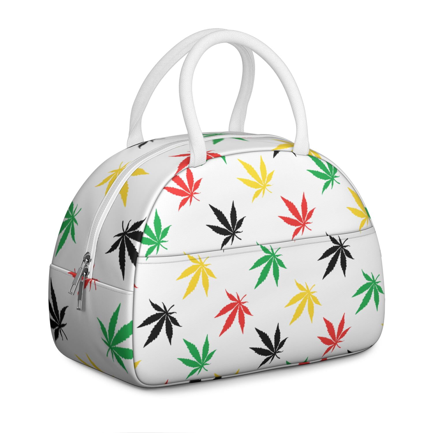 Glow in the Dark Marijuana Leaf Lunch Bag – Neon Weed Leaf Insulated ...