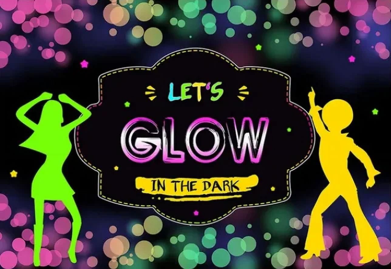 Glow in the Dark Neon Lights Birthday Party Photography Backdrops Retro ...