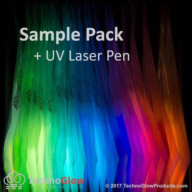 Glow in the Dark Powder Sample Kit, 27 Colors + UV Laser Pointer ...