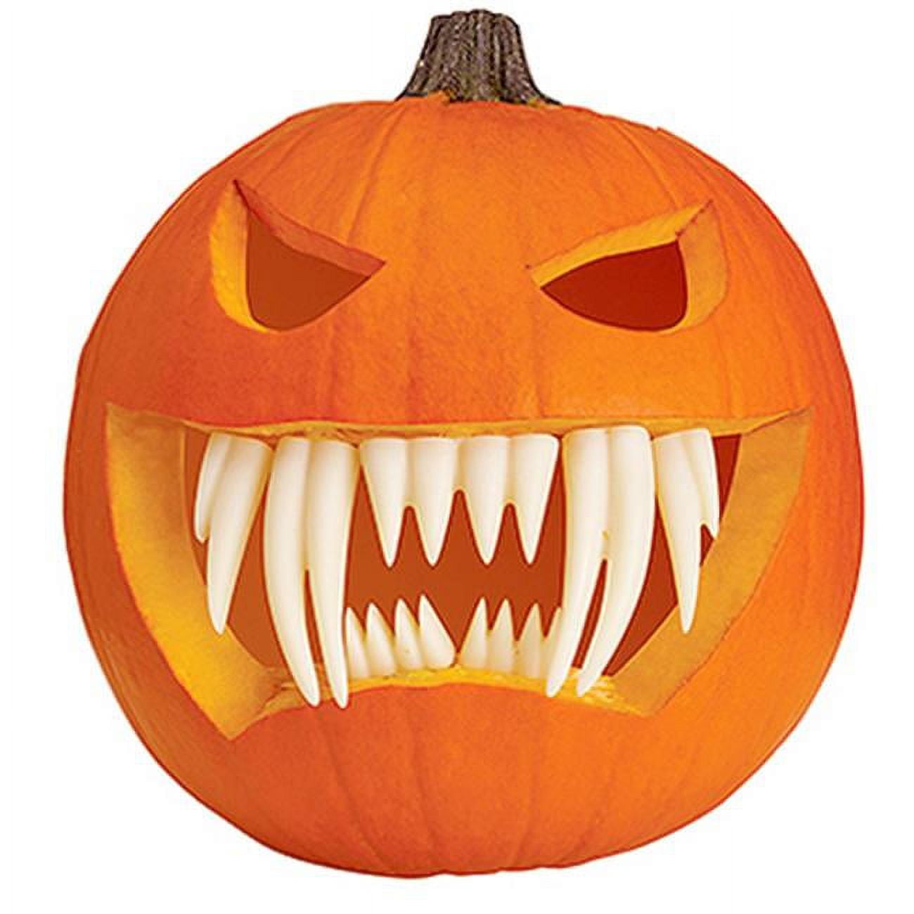 Glow in the Dark Pumpkin Fangs Set, 7 Piece - Walmart.com