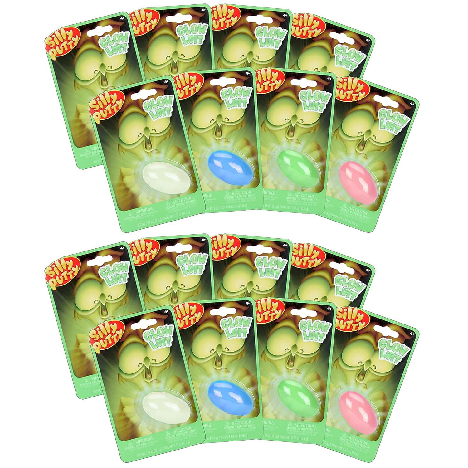 Silly Putty Glow-in-the-Dark, Set of 16 - Walmart.com