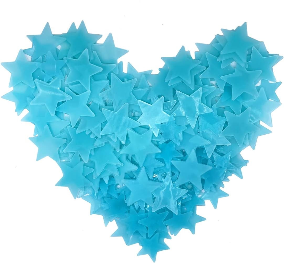 Wacky Online Deals, Glow in the Dark Stars, Blue Glow Stars, 100 Pieces ...