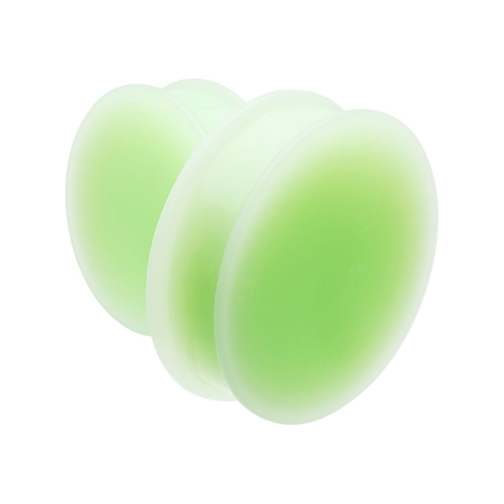 Glow in the Dark Supersize Solid Silicone Ear Double Flared Plug ...
