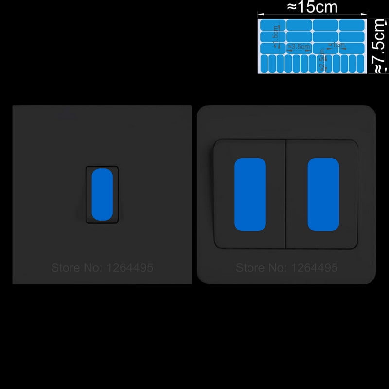 Glow in the Dark Switch Button Label Sticker DIY Luminous Indicating ...