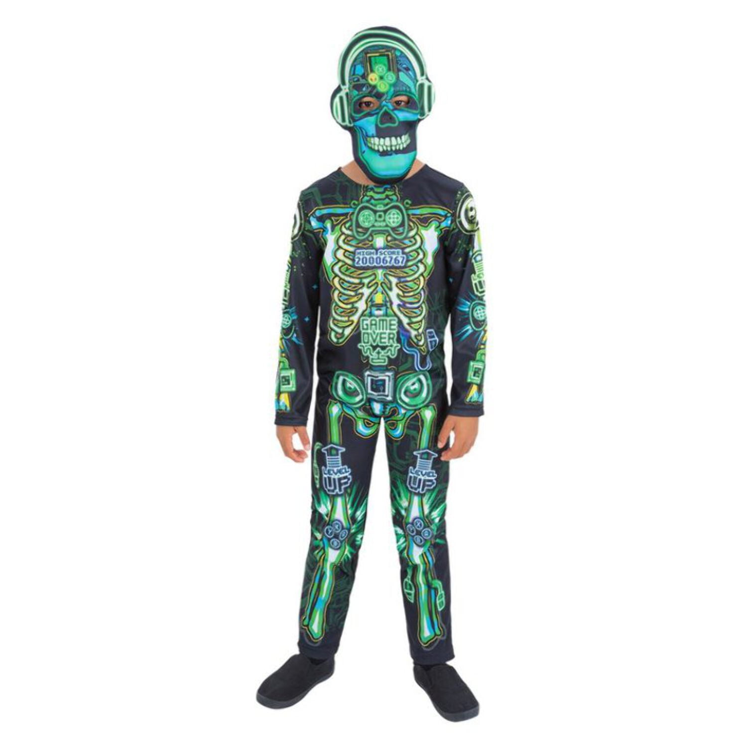 Glow in the Dark Tech Skeleton Costume Child - Walmart.com