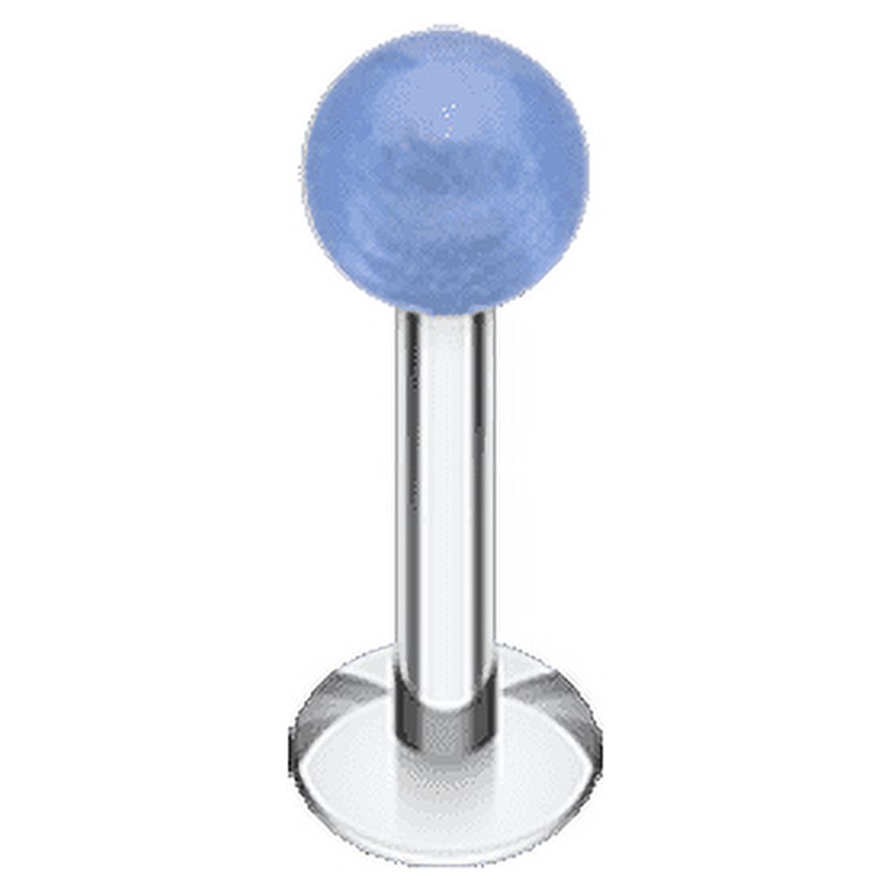 BODY JEWELRY Bioflex 5-Piece Glow in the Dark Labret Set - Walmart.com