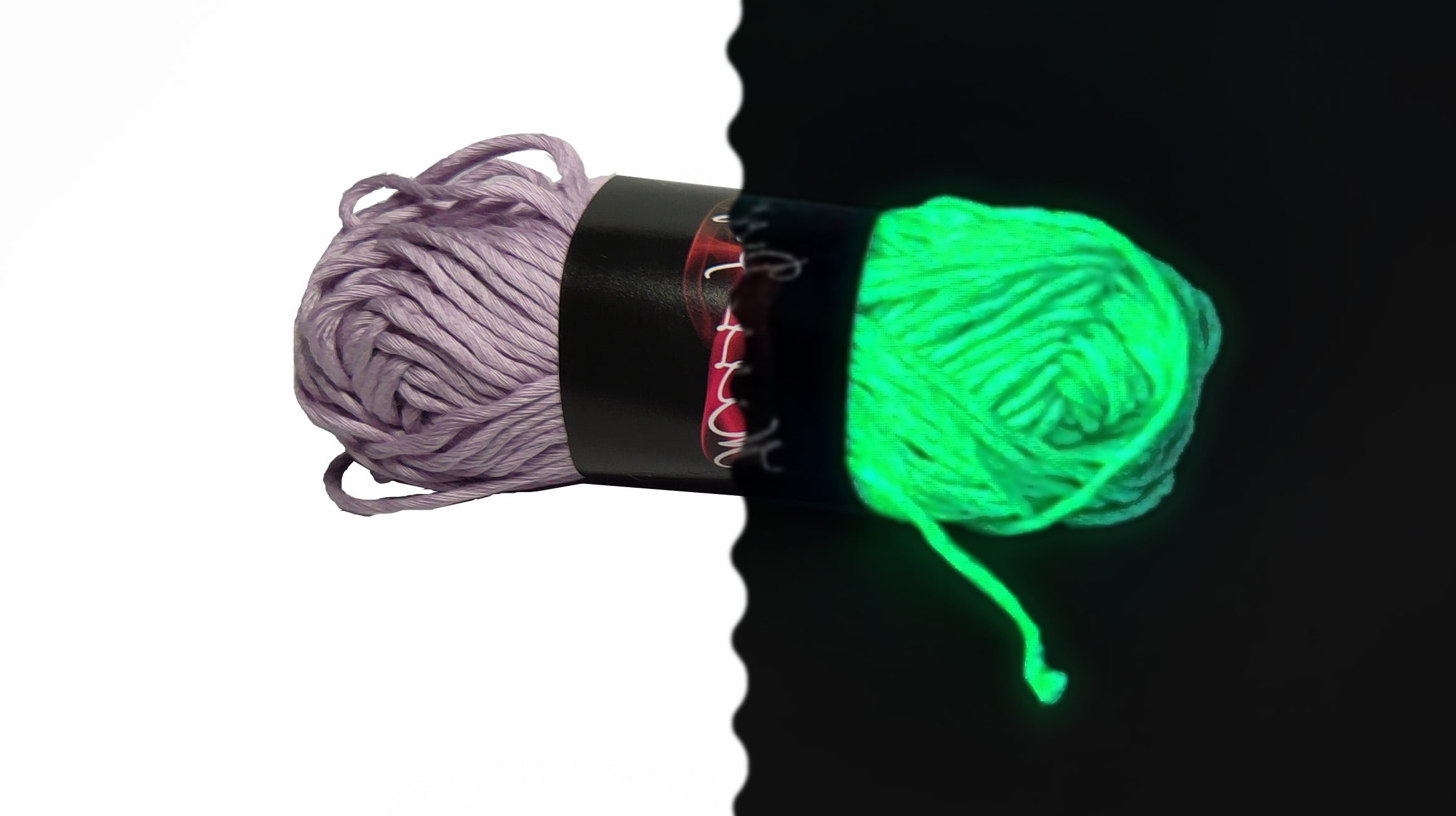 Glow in the Dark Yarn - 2200 inches - Purple - Walmart.com