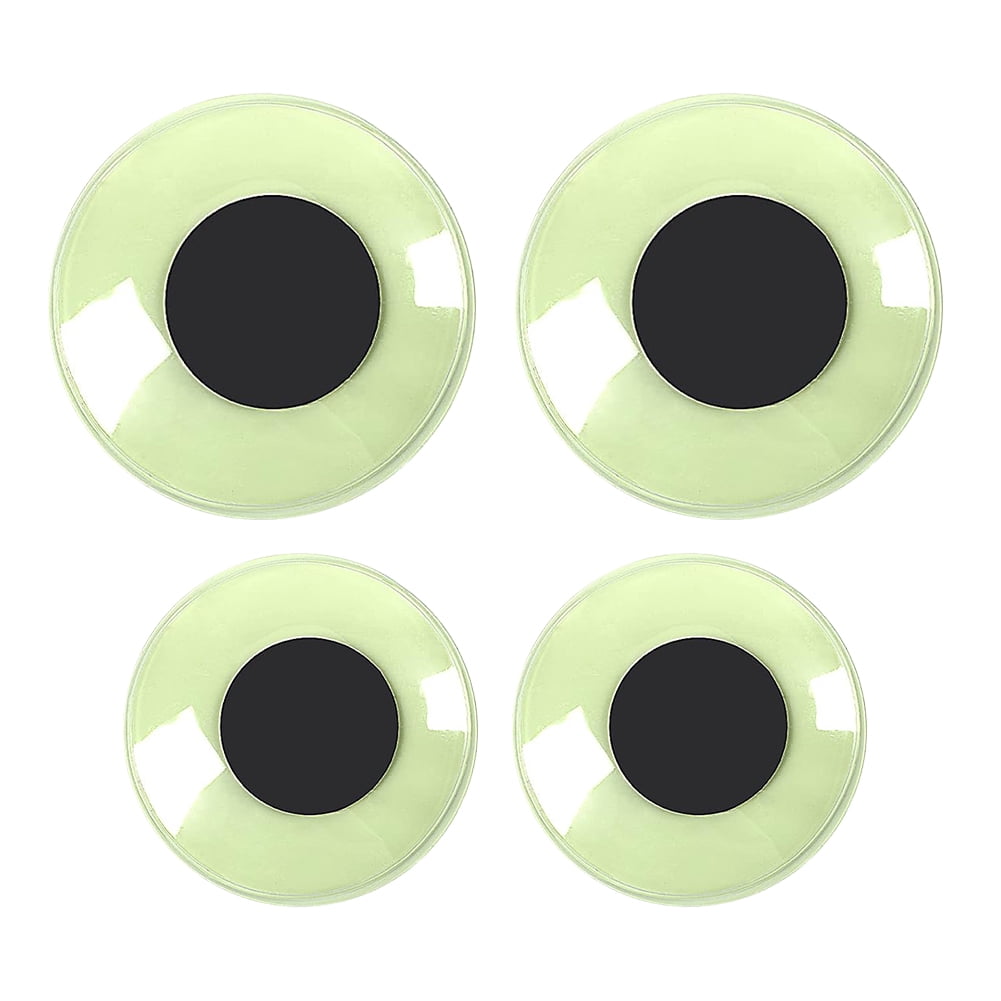 Glow-in-the-Dim Light Wiggle Eyes Set 2 Pairs of Large Self-Sticky ...