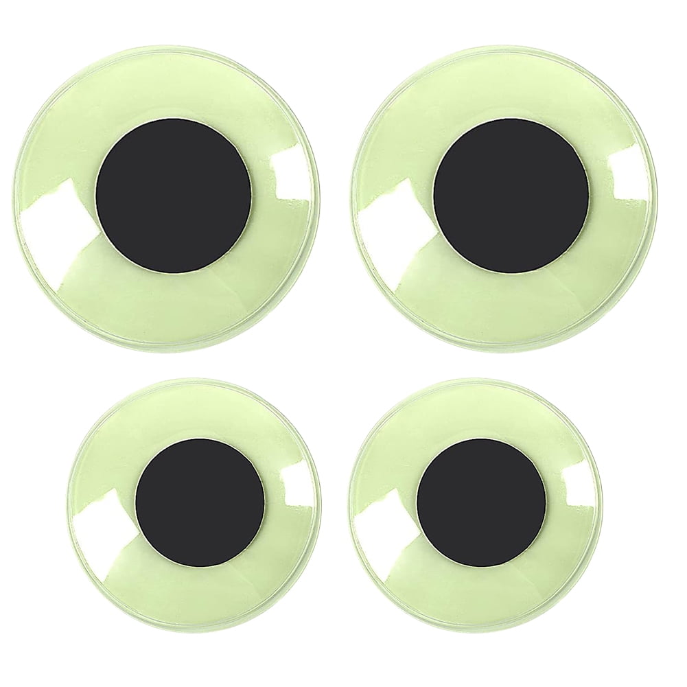 Glow-in-the-Dim Light Wiggle Eyes Set 2 Pairs of Large Self-Sticky ...