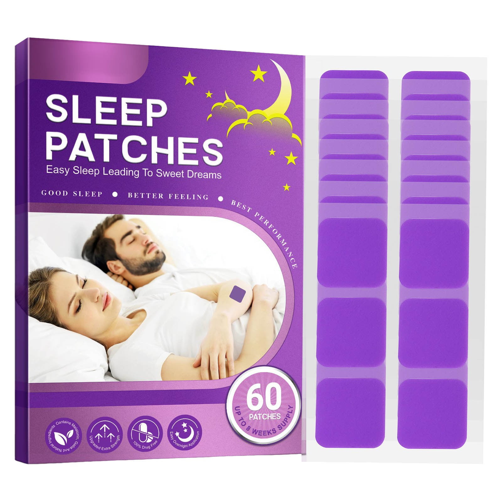 GlowHub Sleep Aid Patch Relaxing & Soothing For Fatigue Supports Better Sleep Natural Sleep ...