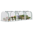 GlowPlume 10' x 3' x 2.5' Mini Greenhouse, Portable Tunnel Green House ...
